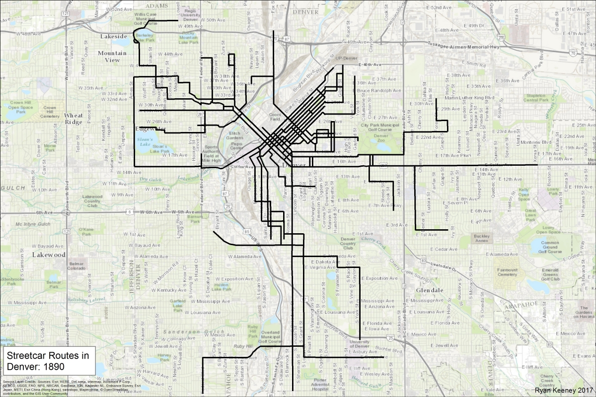 The History of Denver’s Streetcars and Their Routes – DenverUrbanism Blog